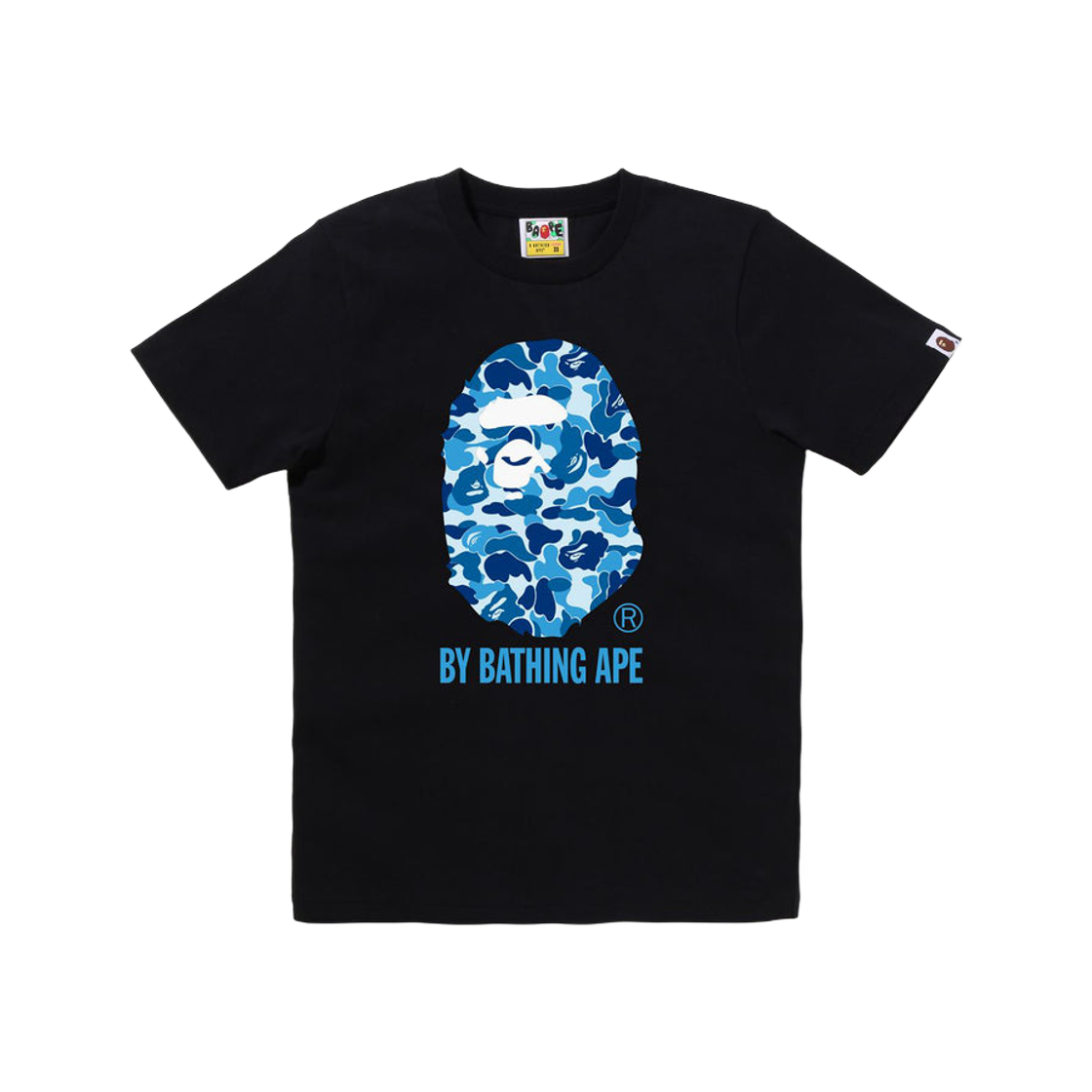 (W) 베이프 ABC 카모 바이 베이싱 티셔츠 블랙 블루 | BAPE | KREAM
