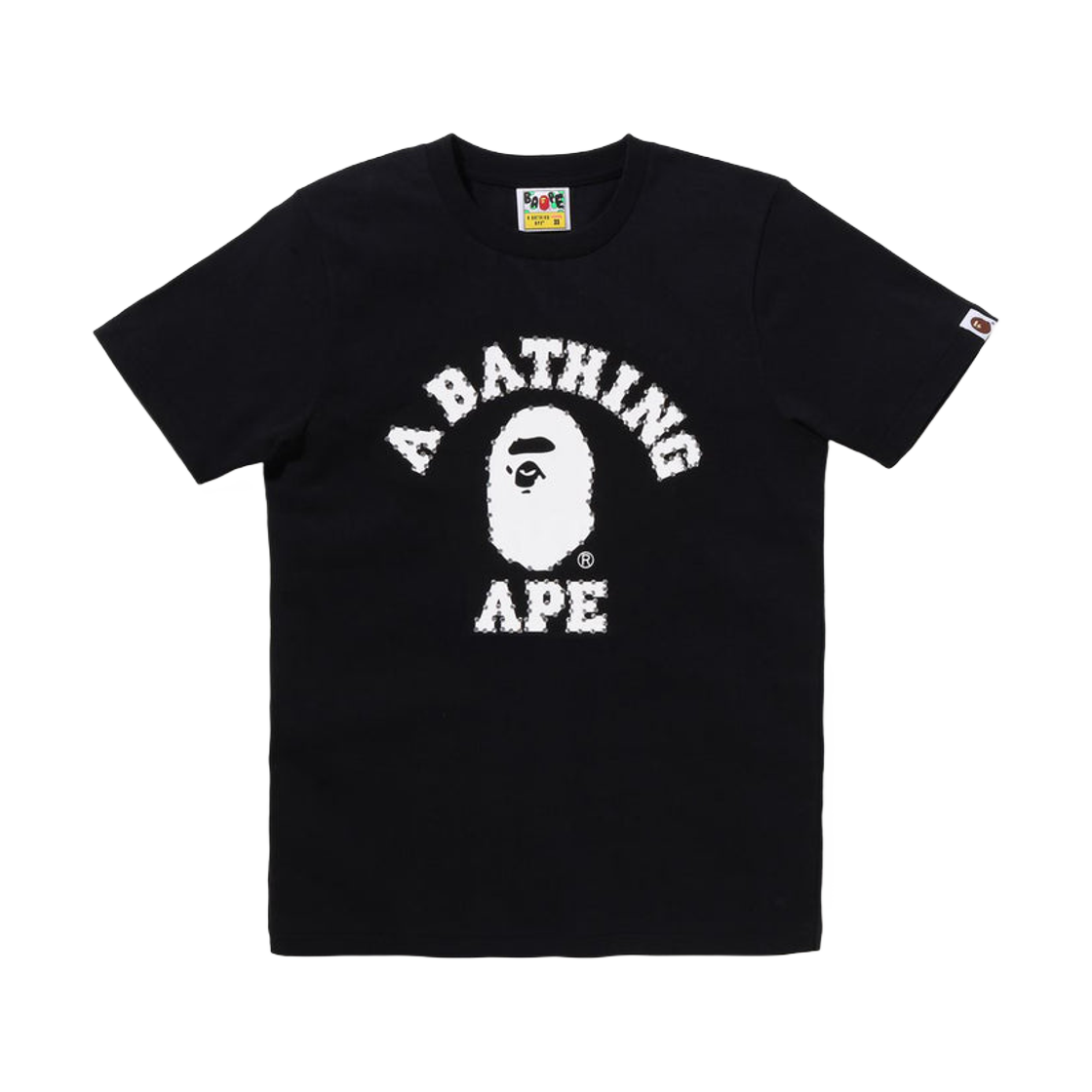 (W) 베이프 크리스탈 스톤 컬리지 티셔츠 블랙 | BAPE | KREAM