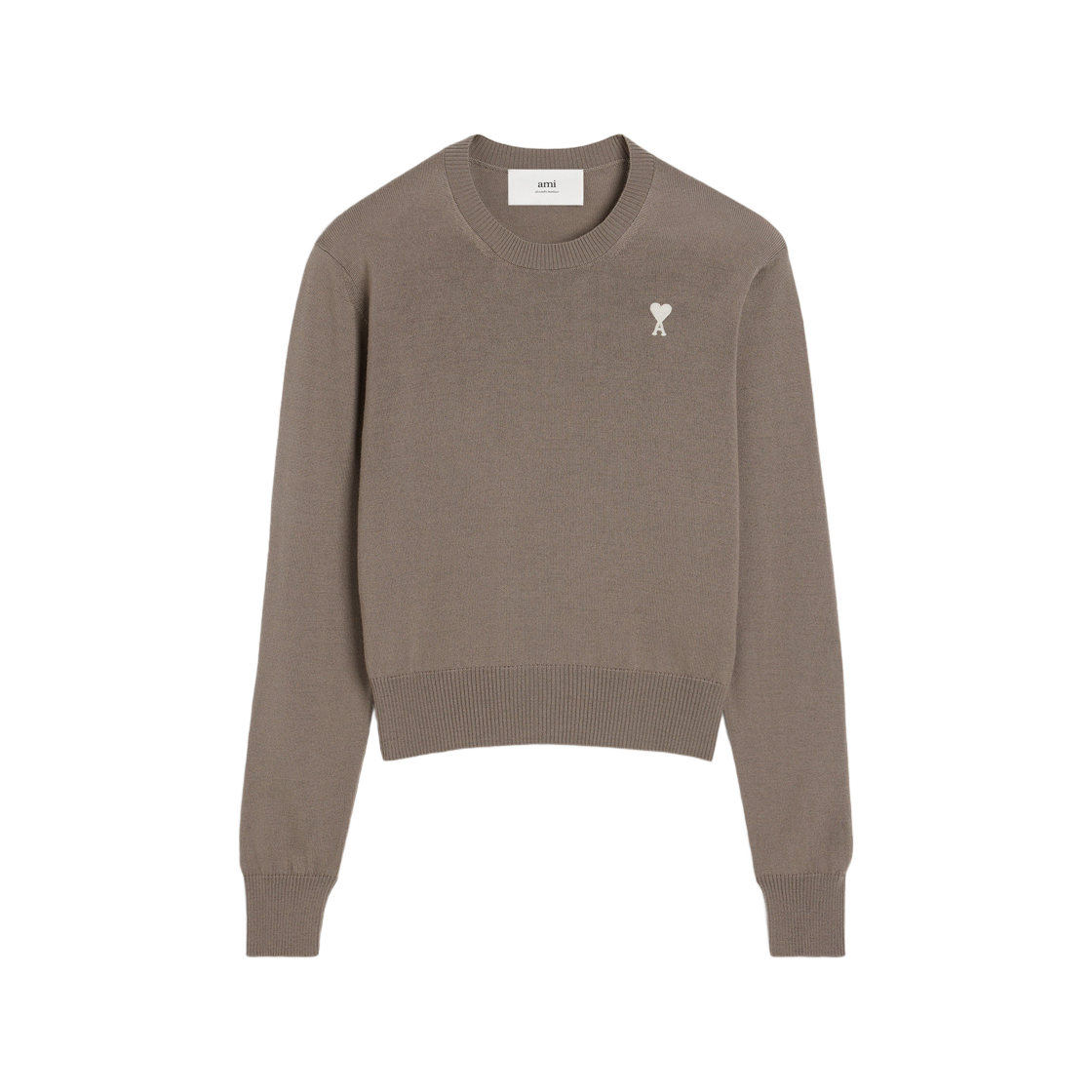 (W) 아미 스몰 하트 로고 크루넥 스웨터 애쉬 | AMI | KREAM