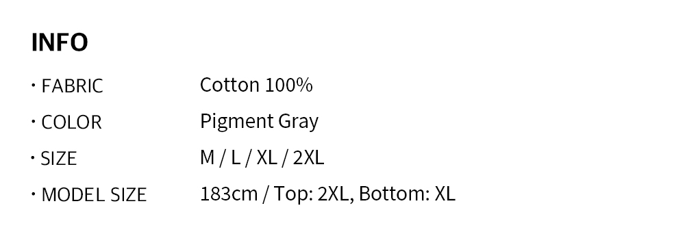 메인 백 로고 피그먼트 숏 슬리브 (Pigment Gray) | HDEX | KREAM