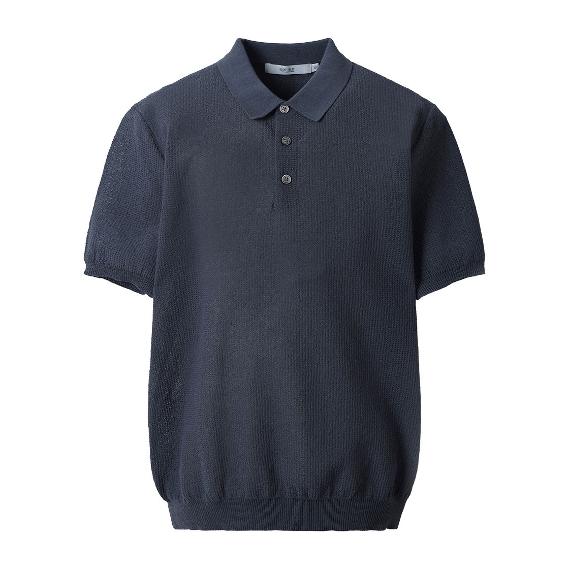 시리즈 아이스 코튼 3버튼 하프 슬리브 폴로 스웨터 블루 | SERIES | KREAM