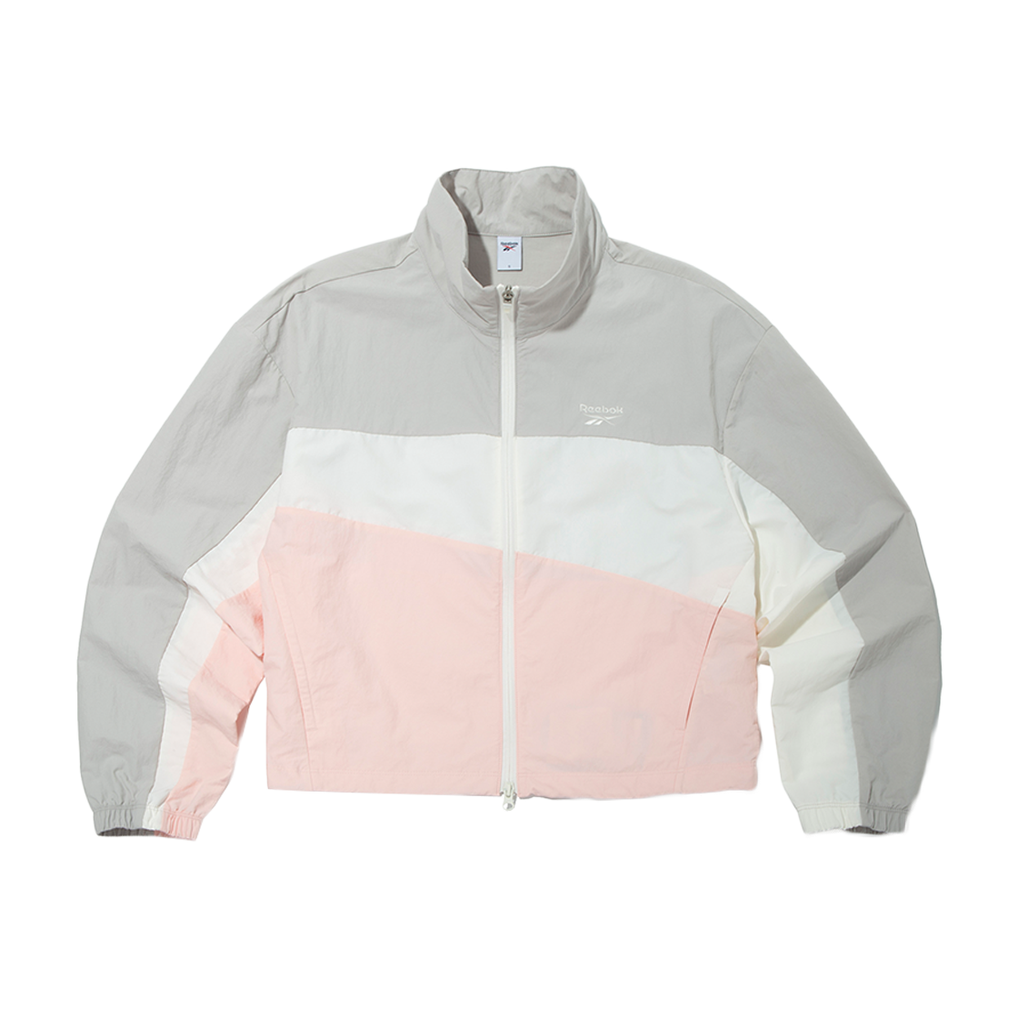 리복 DNA 크롭 윈드 브레이커 W 그레이:핑크 | Reebok | KREAM