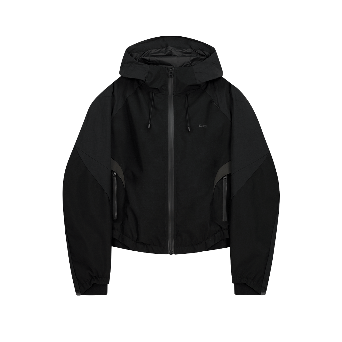 오호스 패널드 크롭 쉘 자켓 블랙 | OJOS | KREAM