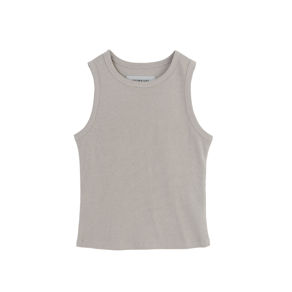 브라운야드 W 라운드 슬리브리스 탑 베이지 | BROWNYARD | KREAM