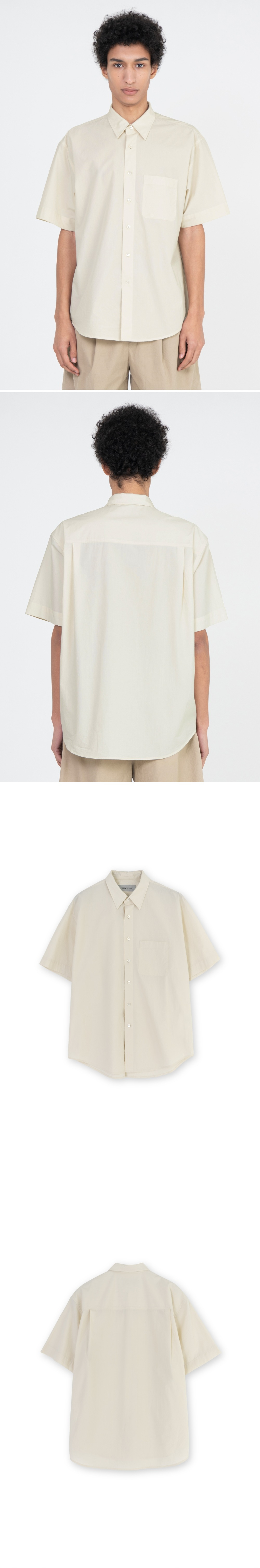 브라운야드 하프 셔츠 라이트 베이지 | BROWNYARD | KREAM