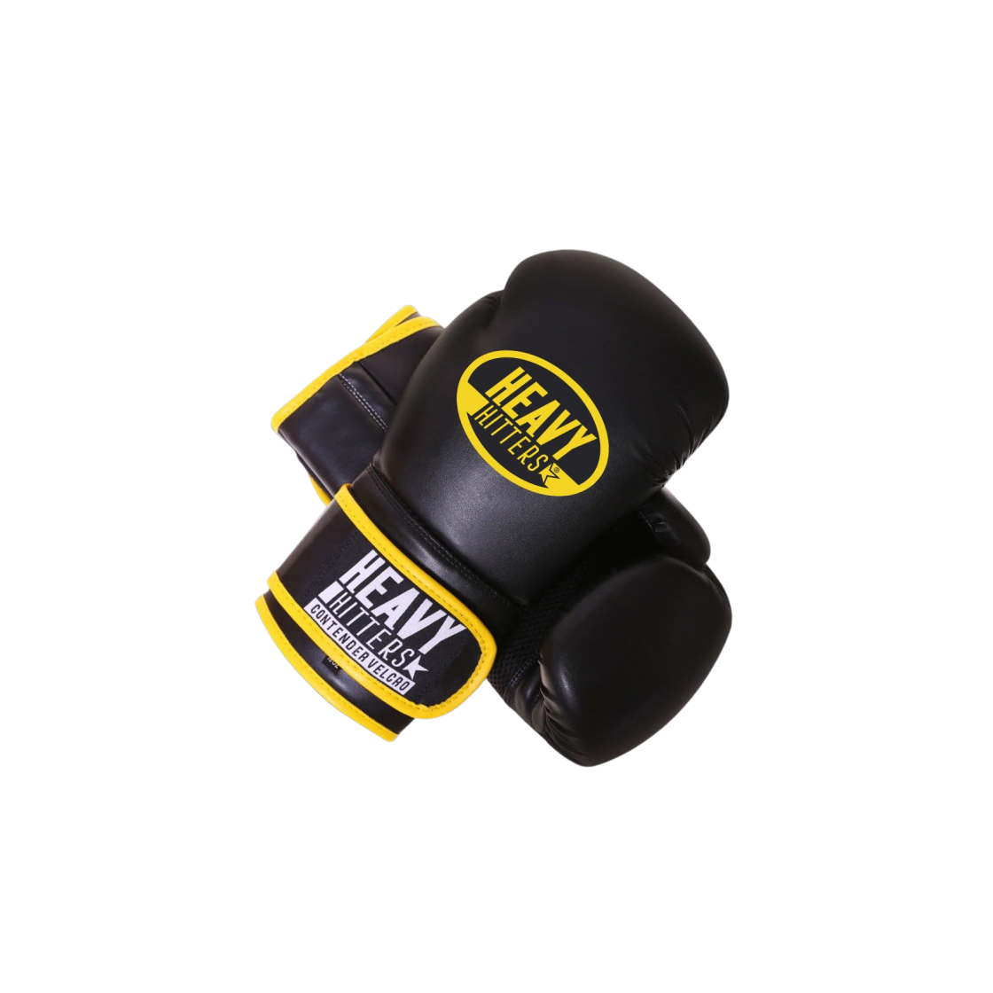 헤비히터 컨텐더 벨크로 복싱 글러브 블랙 옐로우 | Heavy Hitter | KREAM