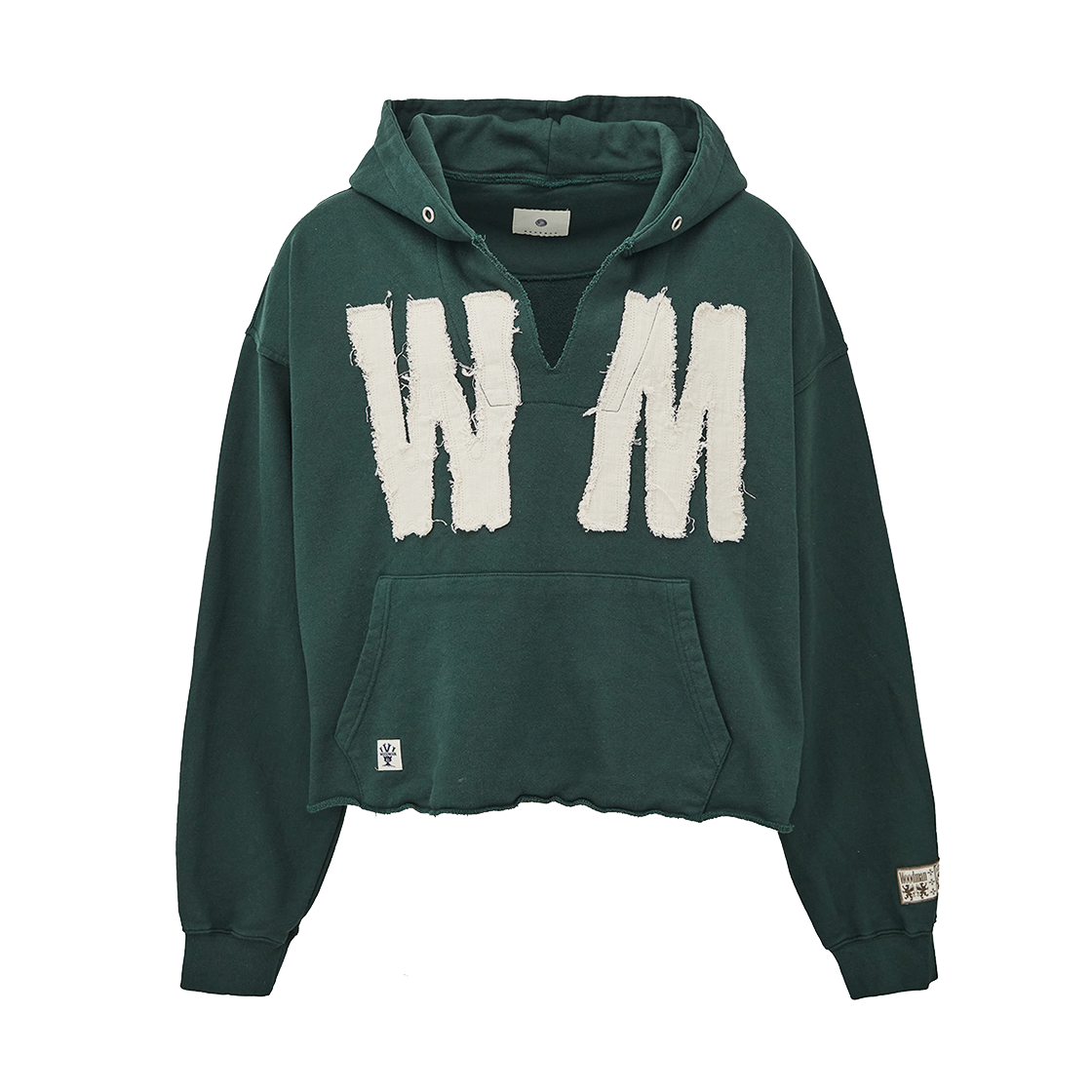 우드먼 아플리케 커팅 풀 오버 후드 딥 그린 | WOODMAN | KREAM