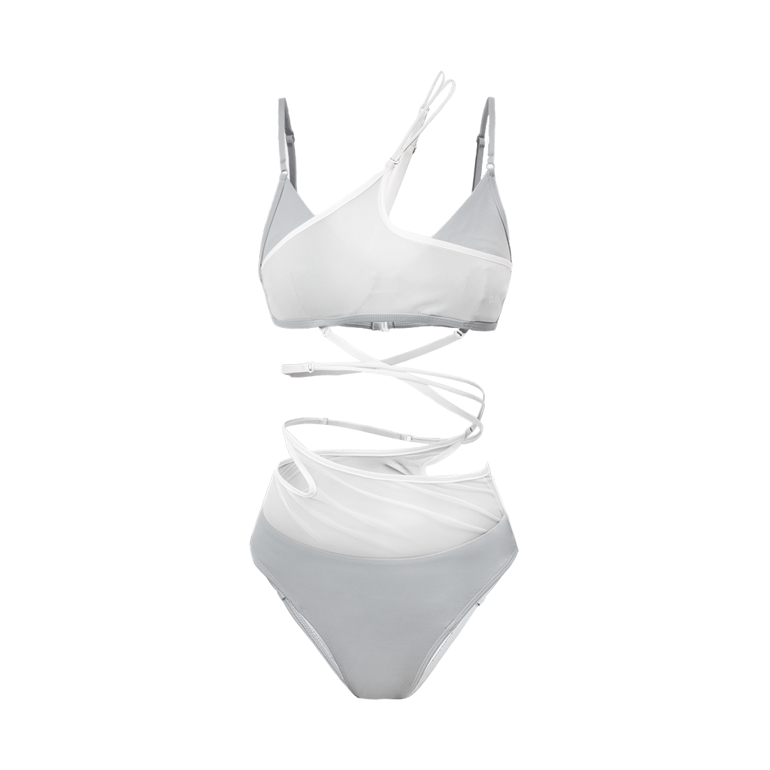 오호스 레이어드 메쉬 스트랩 비키니 그레이 | OJOS | KREAM