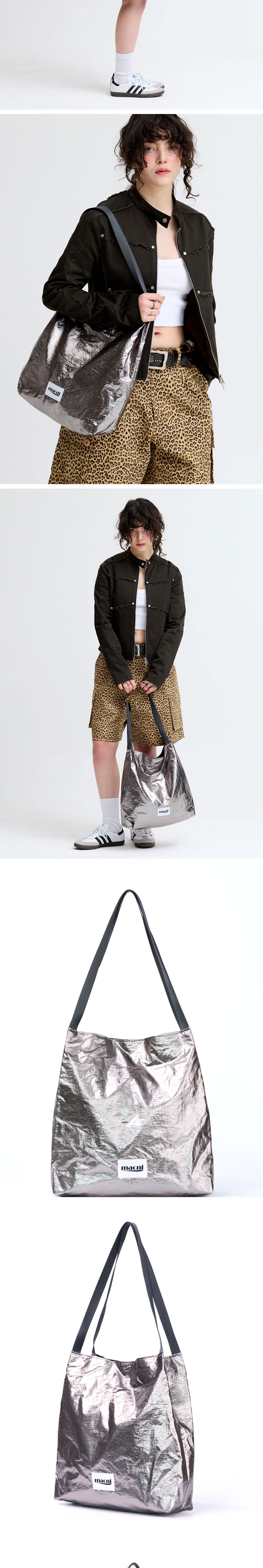 마크니 글로시 숄더 백 메탈 | MACNI | KREAM