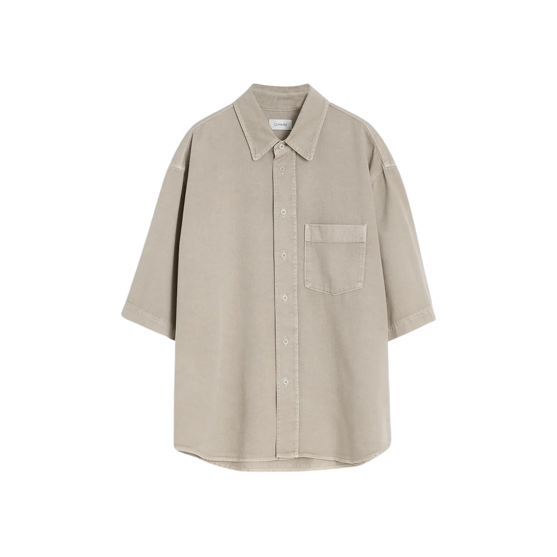 르메르 숏슬리브 데님 셔츠 내츄럴 베이지 | Lemaire | KREAM