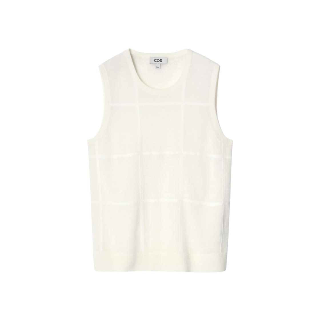 (W) 코스 윈도우팬 체크 베스트 아이보리 | COS | KREAM