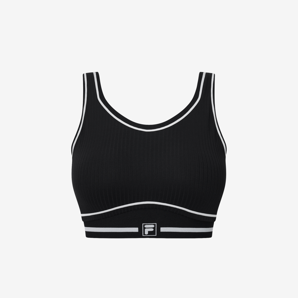 휠라 테니스 쿨링 골지 브라탑 블랙 | FILA | KREAM