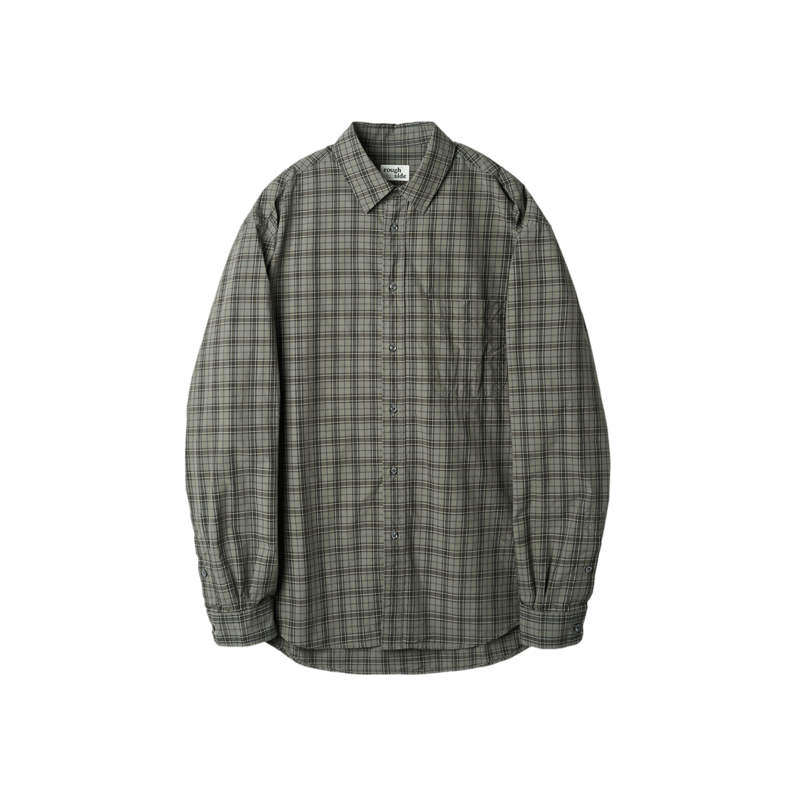 러프 사이드 프라이머리 셔츠 머드 플레이드 | rough side | KREAM