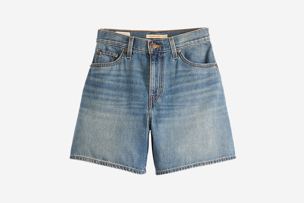 리바이스 우먼 하이라이즈 배기 쇼츠 미디엄 인디고 | Levi's | KREAM