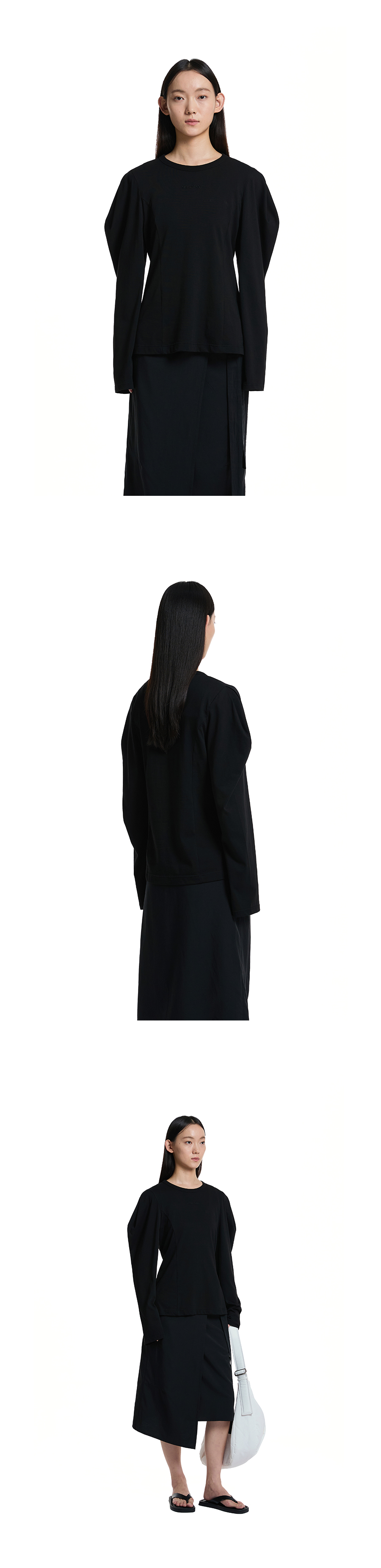 트렁크프로젝트 퍼프 롱 슬리브 티셔츠 블랙 | TRUNKPROJECT | KREAM