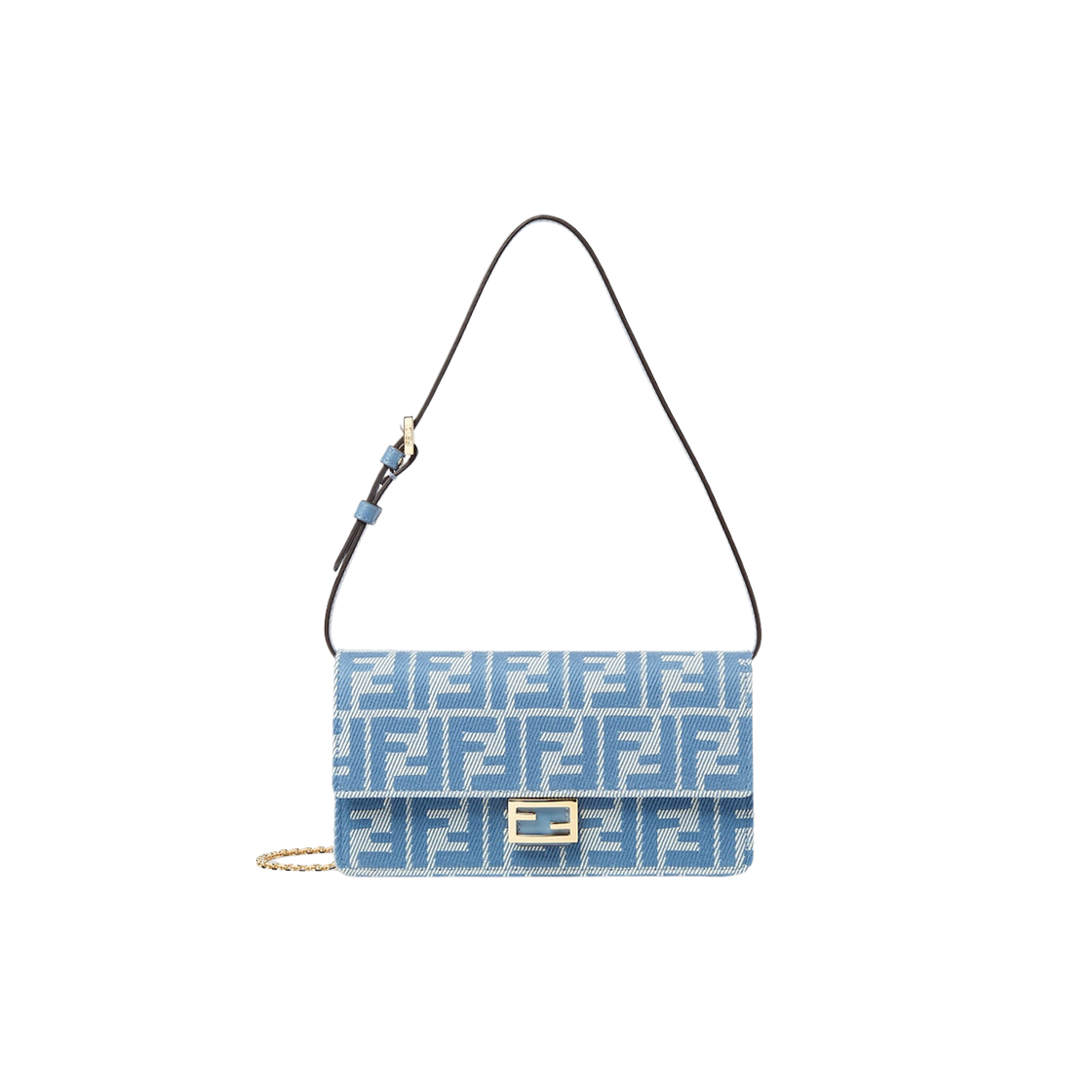 펜디 바게트 FF 자카드 데님 체인 월렛 | Fendi | KREAM