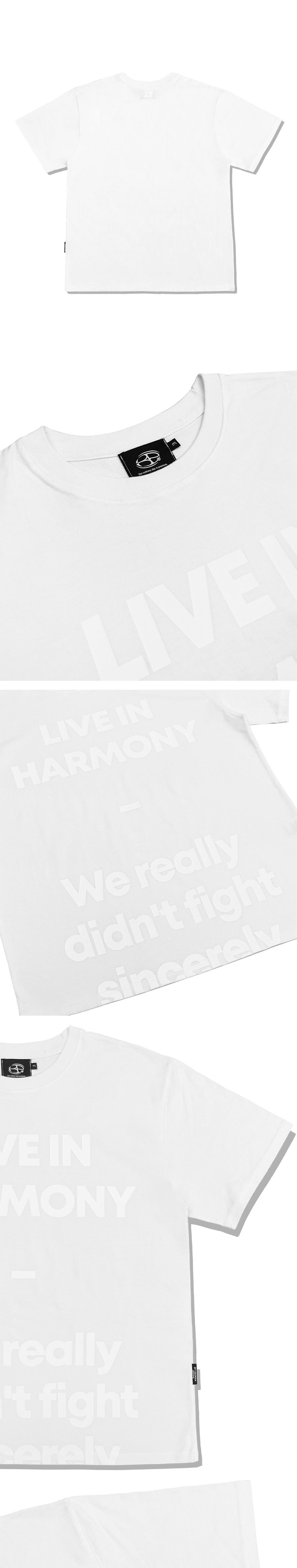 비피투디스오더 라이브 인 하모니 티 화이트_화이트 | BP2DISORDER | KREAM