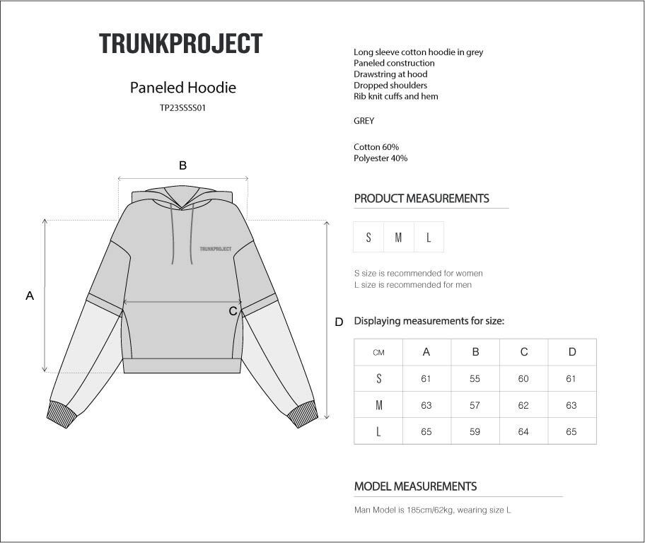 트렁크프로젝트 판넬 후디 그레이 | TRUNKPROJECT | KREAM
