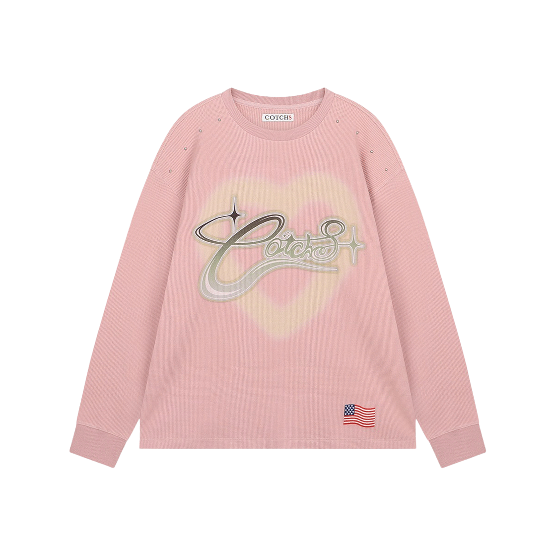 카치스 러브 카치츠 와플 롱슬리브 핑크 | COTCHS | KREAM