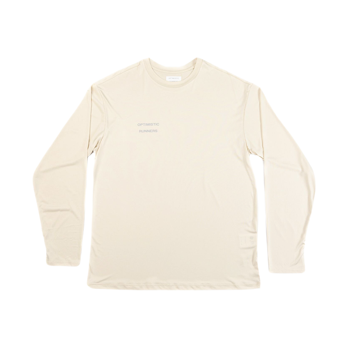 옵티미스틱 러너스 리사이클 오버사이즈 롱슬리브 티셔츠 샌드 | Optimistic Runners | KREAM