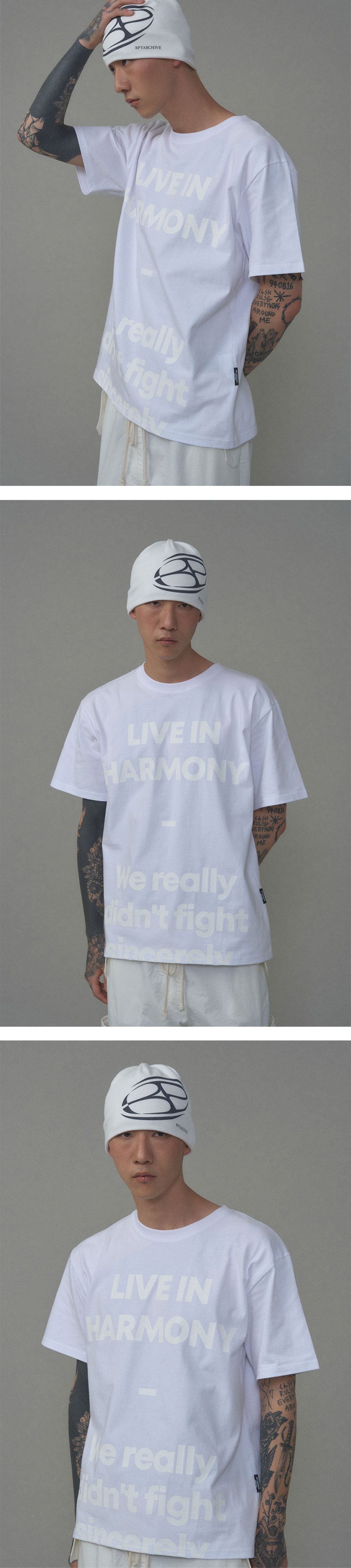 비피투디스오더 라이브 인 하모니 티 화이트_화이트 | BP2DISORDER | KREAM