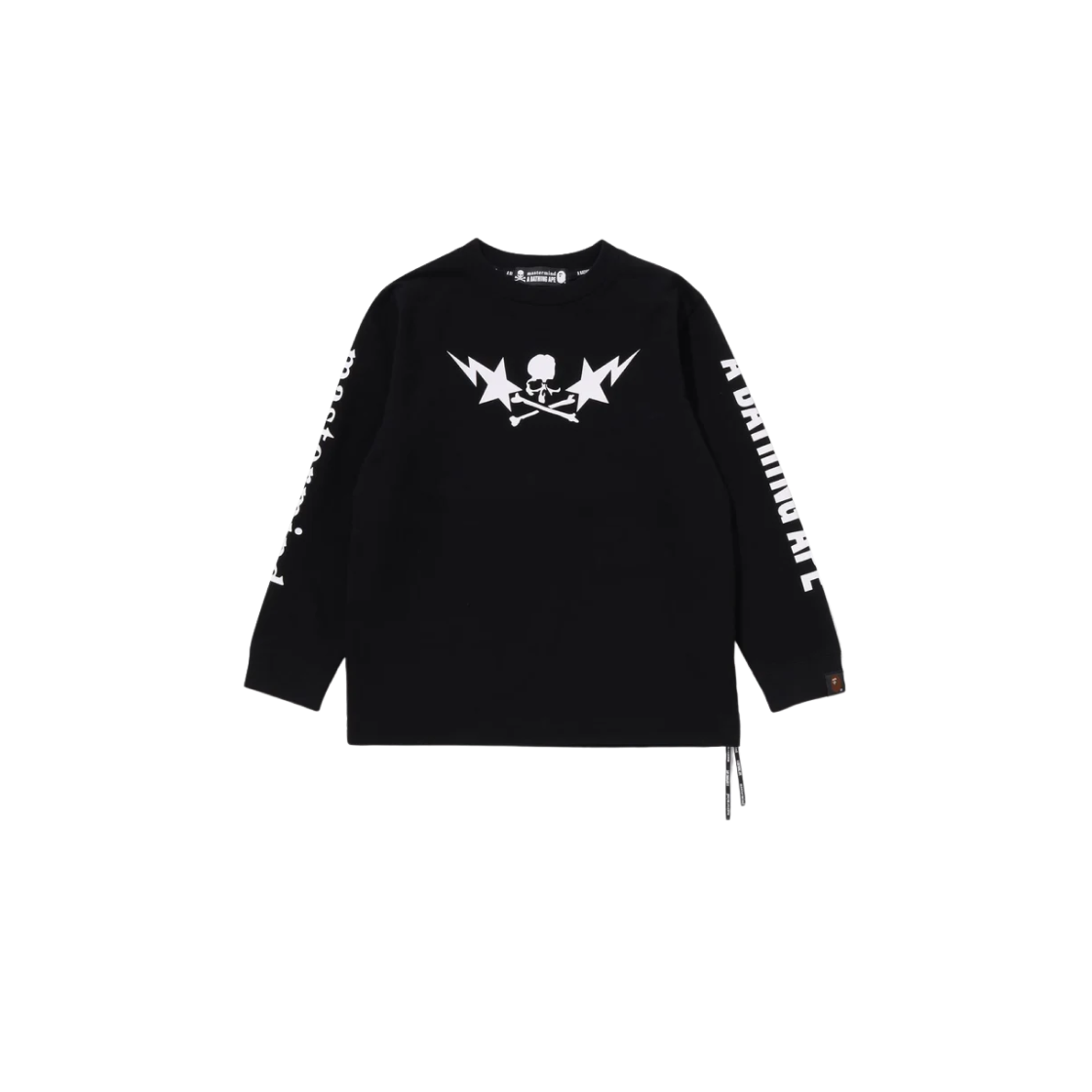 (키즈) 베이프 x 마스터마인드 샤크 롱슬리브 티셔츠 블랙 | BAPE | KREAM