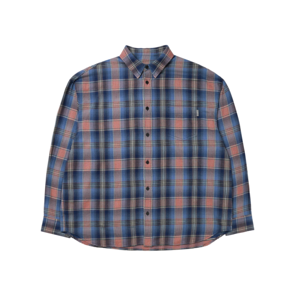 준지 알래스카 체크 루즈핏 셔츠 스카이 블루 - 25SS | JUUN.J | KREAM