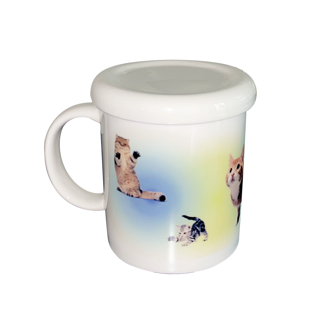 유라이크왓 그라데이션 캣 머그 블루&옐로우 | you like what | KREAM