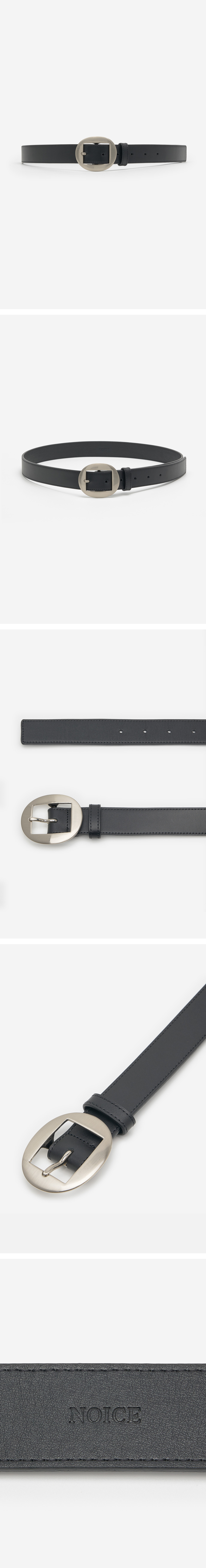 노이스 보헤미안 오벌 버클 벨트 블랙 | Noice | KREAM