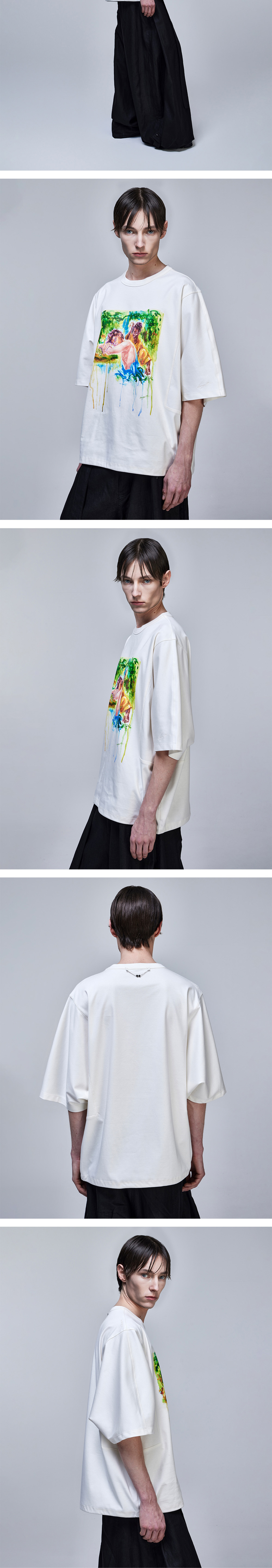 송지오 컬렉션 유스 아쿠아렐 돌먼 티셔츠 아이보리 | SONGZIO COLLECTION | KREAM
