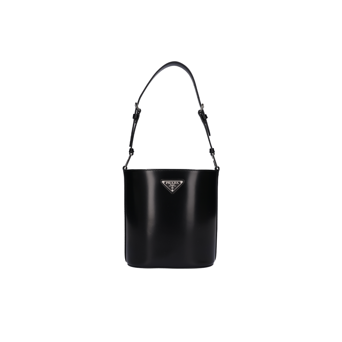 프라다 1BE059 미니 브러쉬드 레더 버킷백 블랙 | PRADA Boutique | KREAM