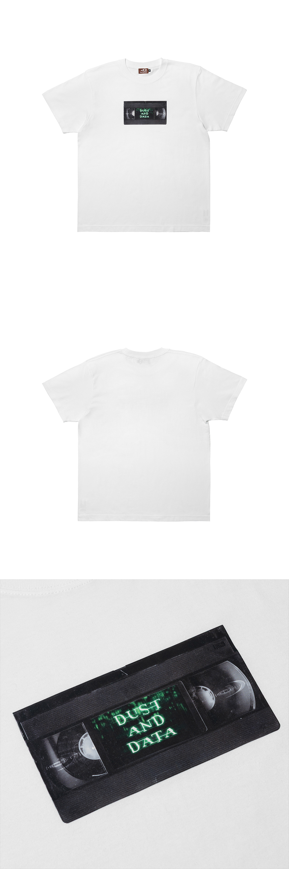 더스트앤데이터 VHS 테이프 티셔츠 화이트 | Dust and Data | KREAM