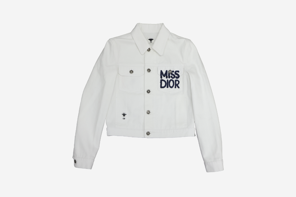 디올 452V11A3387 미스디올 로고 화이트 데님 자켓 | DIOR Boutique | KREAM