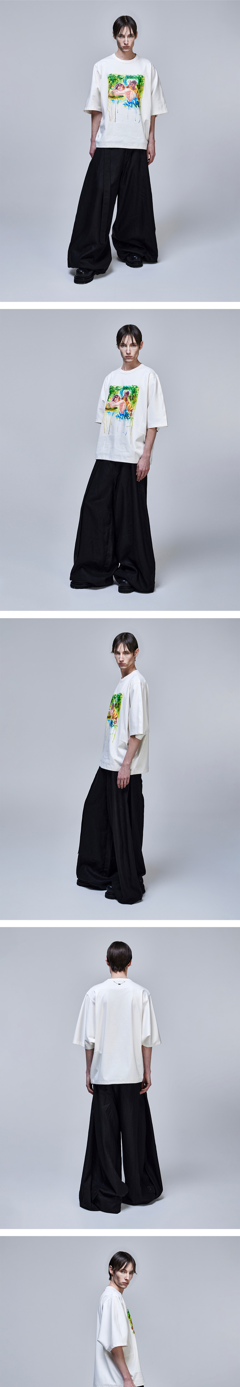 송지오 컬렉션 유스 아쿠아렐 돌먼 티셔츠 아이보리 | SONGZIO COLLECTION | KREAM