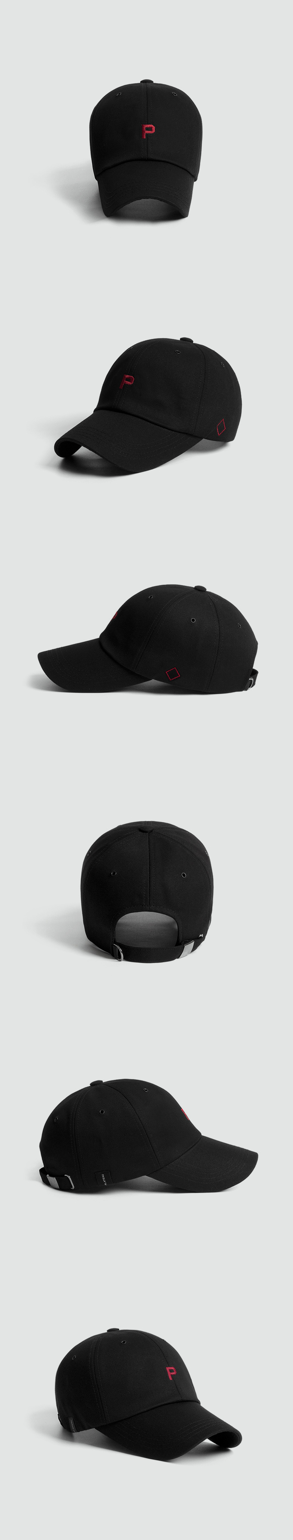 플래토 빅사이즈 볼캡 로고 피 볼캡 블랙 | PLATEAU | KREAM