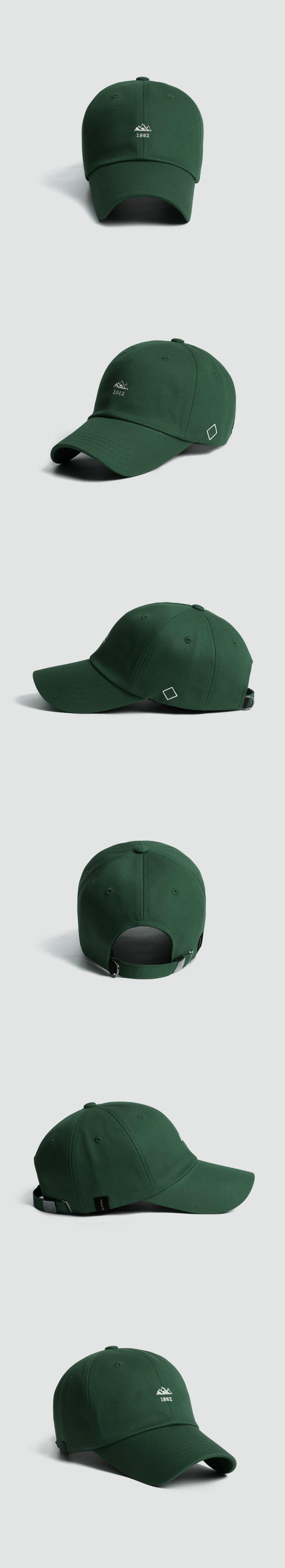 플래토 빅사이즈 볼캡 스몰 엠 1982 볼캡 다크그린 | PLATEAU | KREAM