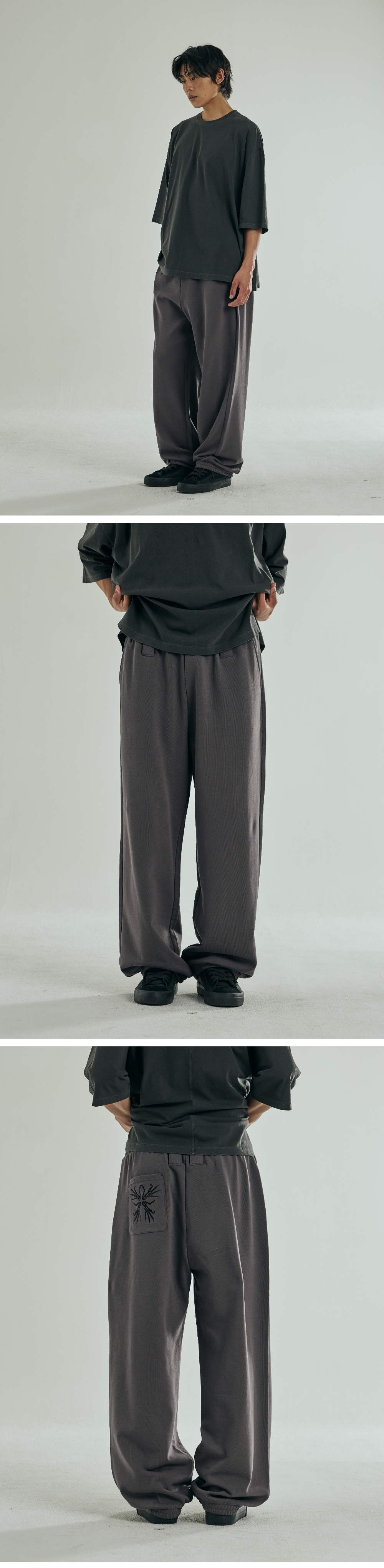 본바트 본 플라워 스웻팬츠 차콜 | Vonvat | KREAM