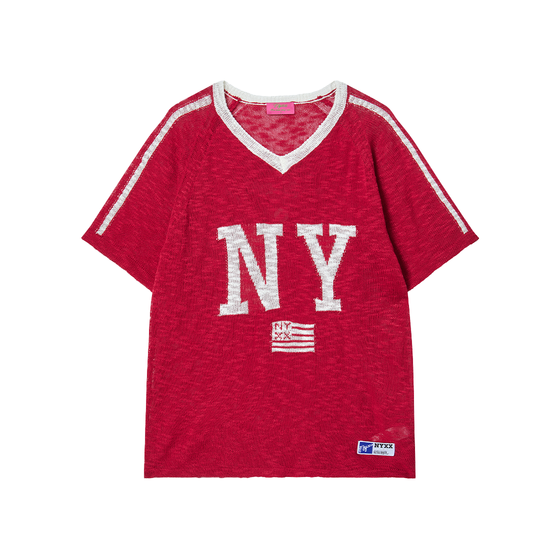 엔와이엑스엑스 엔와이 플래그 브이넥 니트 레드 | NYXX | KREAM