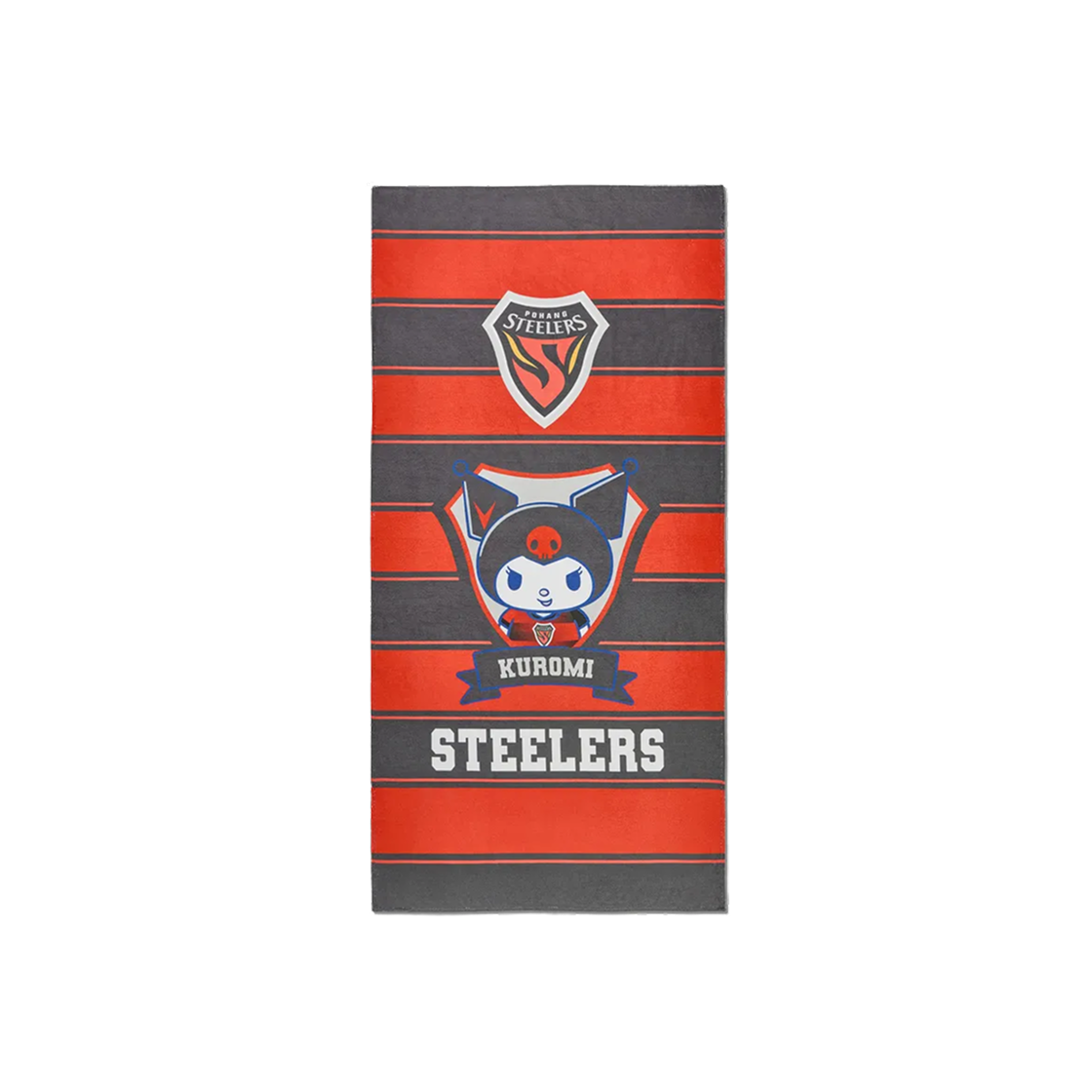 K 리그 x 산리오 캐릭터즈 2025 비치 타월 쿠로미 포항 스틸러스 블랙 레드 | K League | KREAM