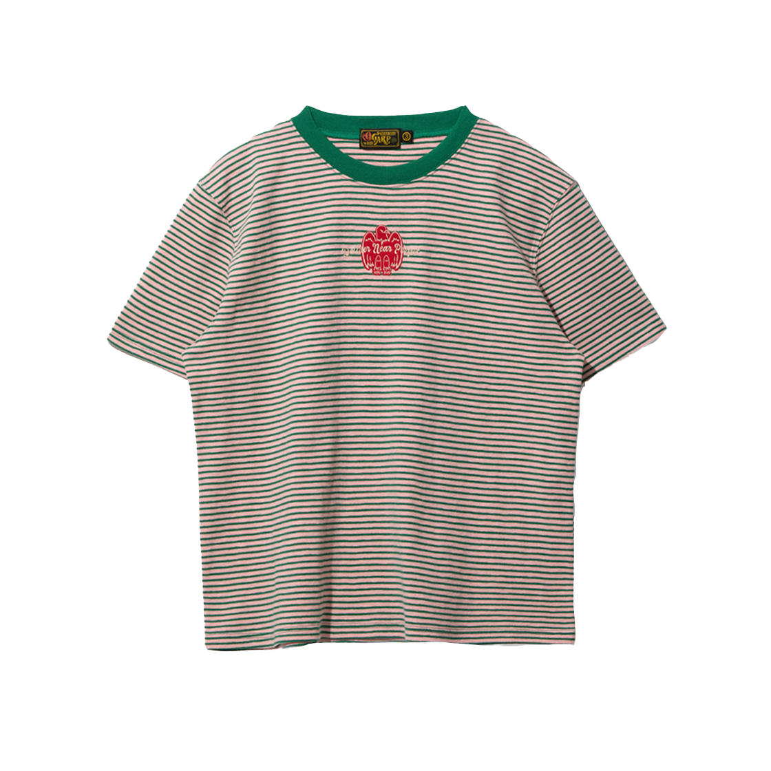 오가프 스트라이프 이글 패치 티 핑크 | OGARP | KREAM