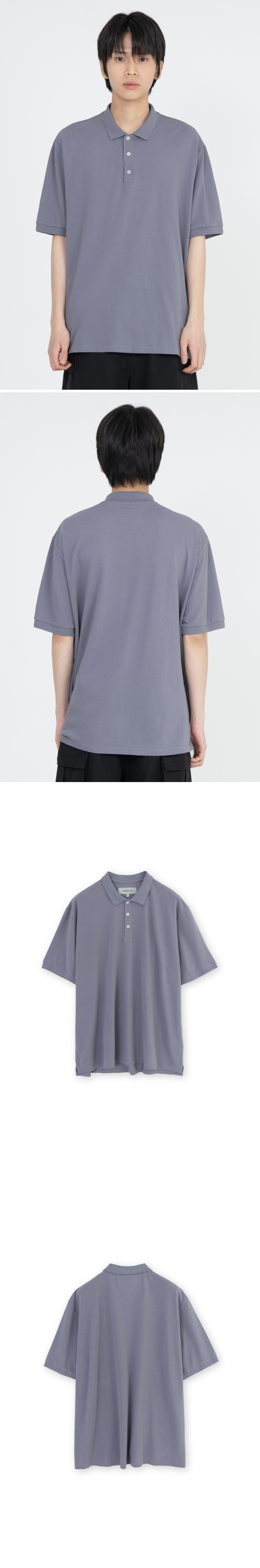 브라운야드 빈티지 코튼 피케 셔츠 워시드 퍼플 | BROWNYARD | KREAM