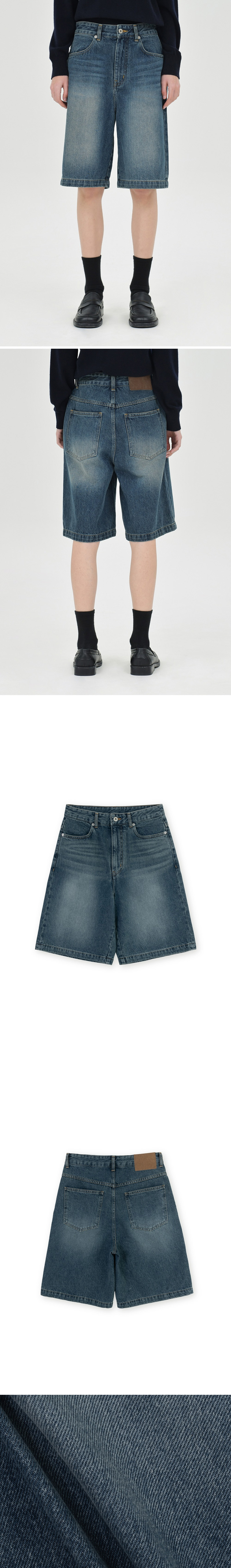 브라운야드 W 버뮤다 데님 팬츠 인디고 | BROWNYARD | KREAM