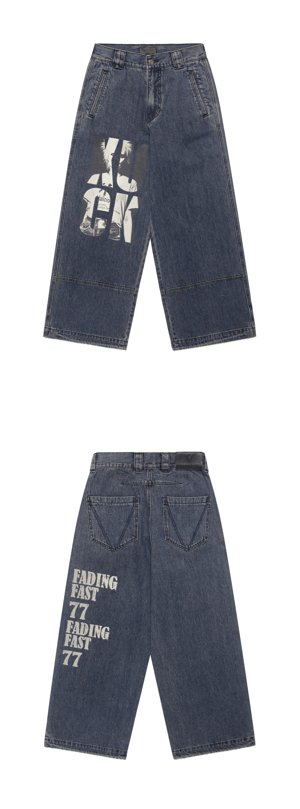 본바트 레베카 데님 팬츠 오일 인디고 | Vonvat | KREAM