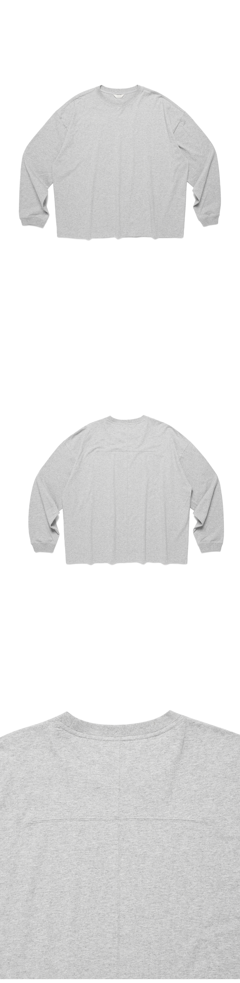 본바트 시그니쳐 인시젼 코쿤 롱 슬리브 멜란지 그레이 | Vonvat | KREAM