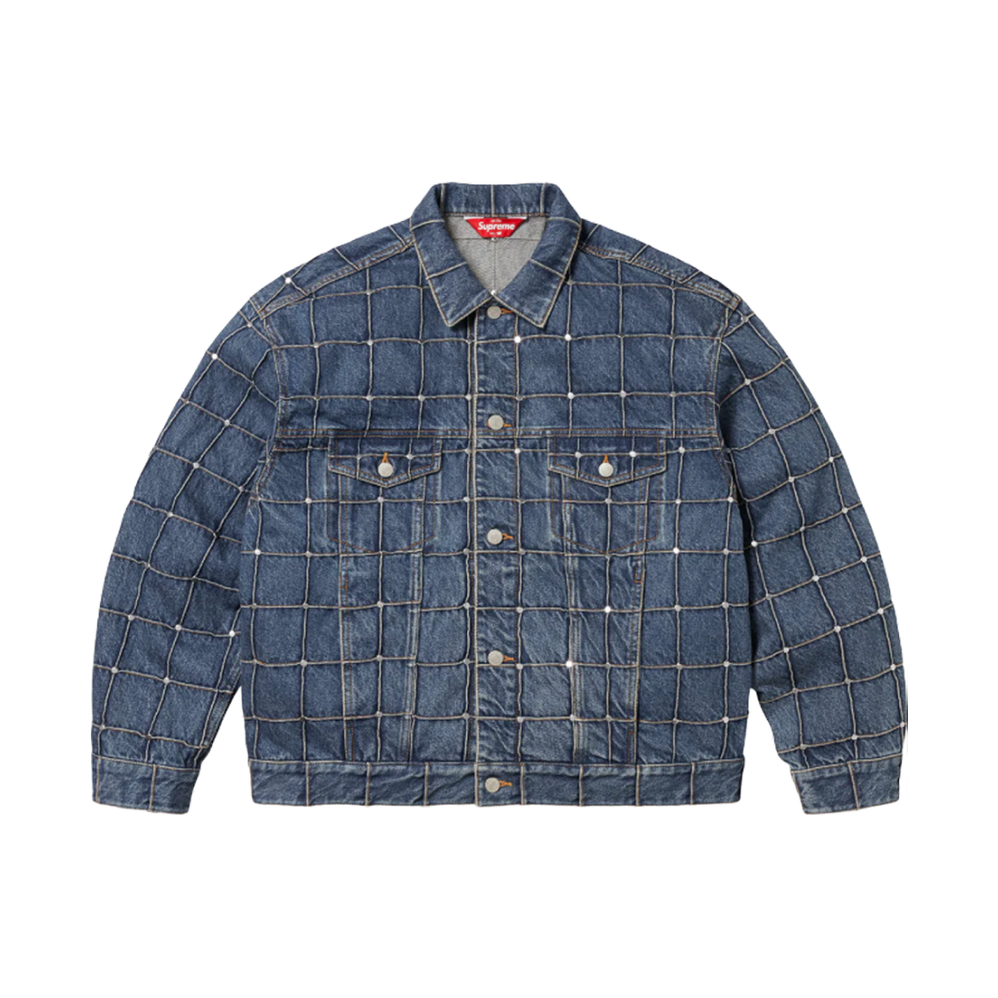 슈프림 스터디드 심 데님 트러커 자켓 블루 - 25SS | Supreme | KREAM