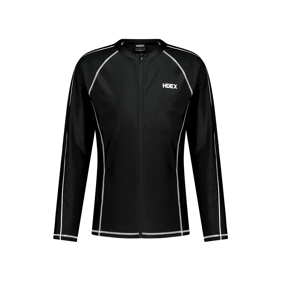 에이치덱스 아쿠아 파이핑 집업 래쉬가드 블랙 | HDEX | KREAM