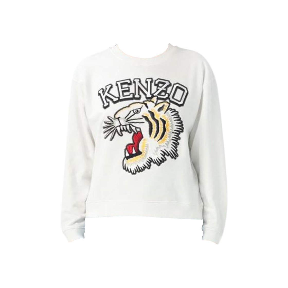 (W) 겐조 타이거 로고 패치 스웨트셔츠 오프 화이트 | Kenzo | KREAM