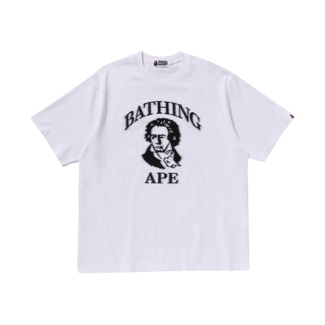 베이프 베토벤 그래픽 릴렉스드 핏 티셔츠 화이트 | BAPE | KREAM