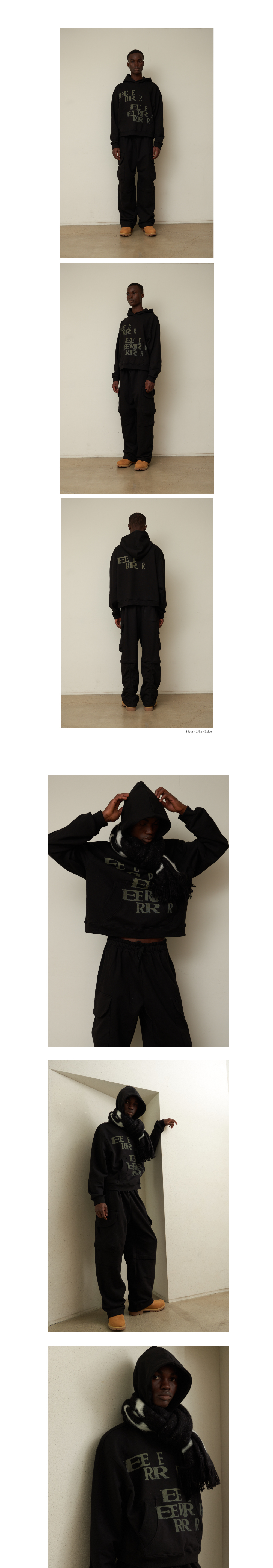 이알 크랙 로고 후드 블랙 | EEERRR(ER) | KREAM