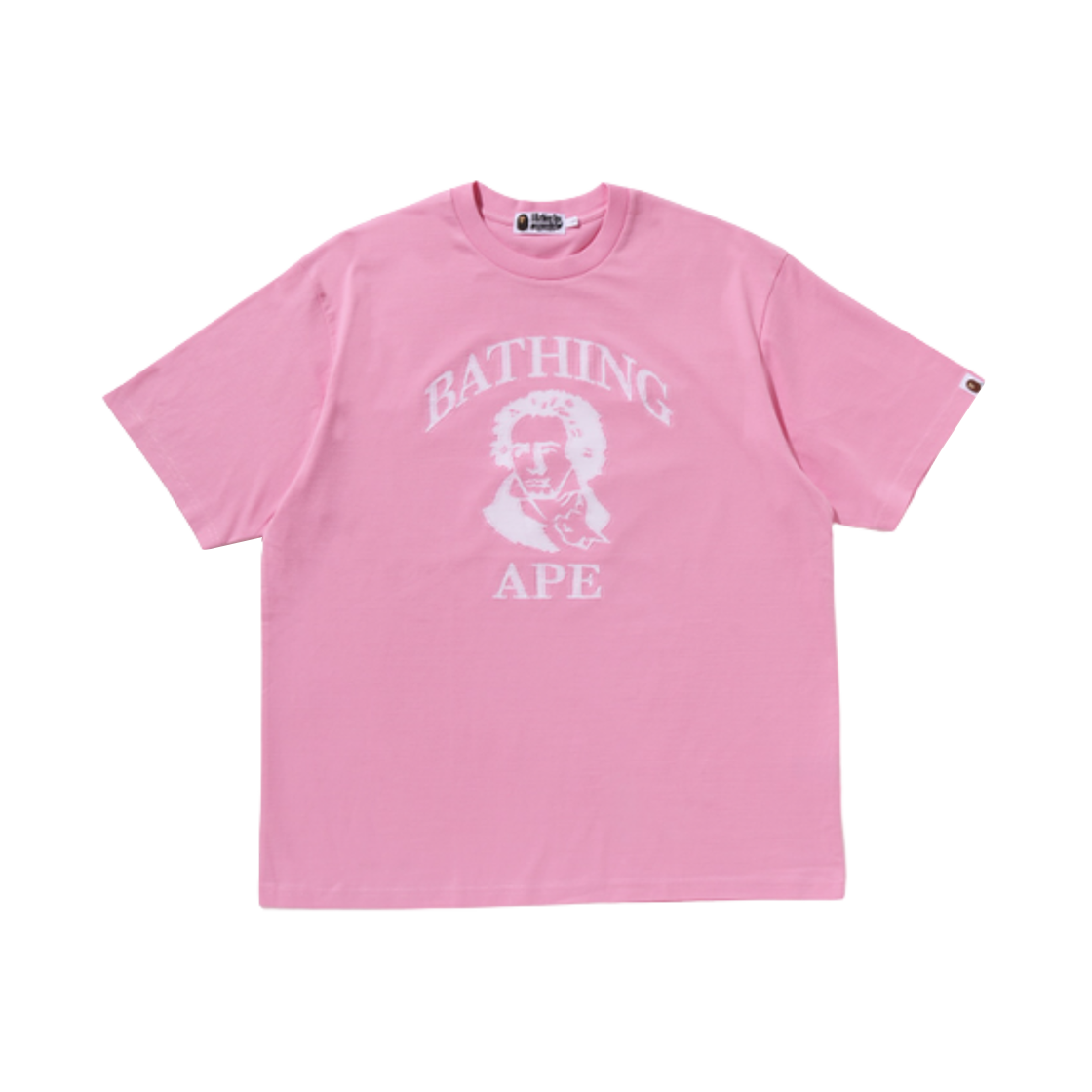 베이프 베토벤 그래픽 릴렉스드 핏 티셔츠 핑크 | BAPE | KREAM
